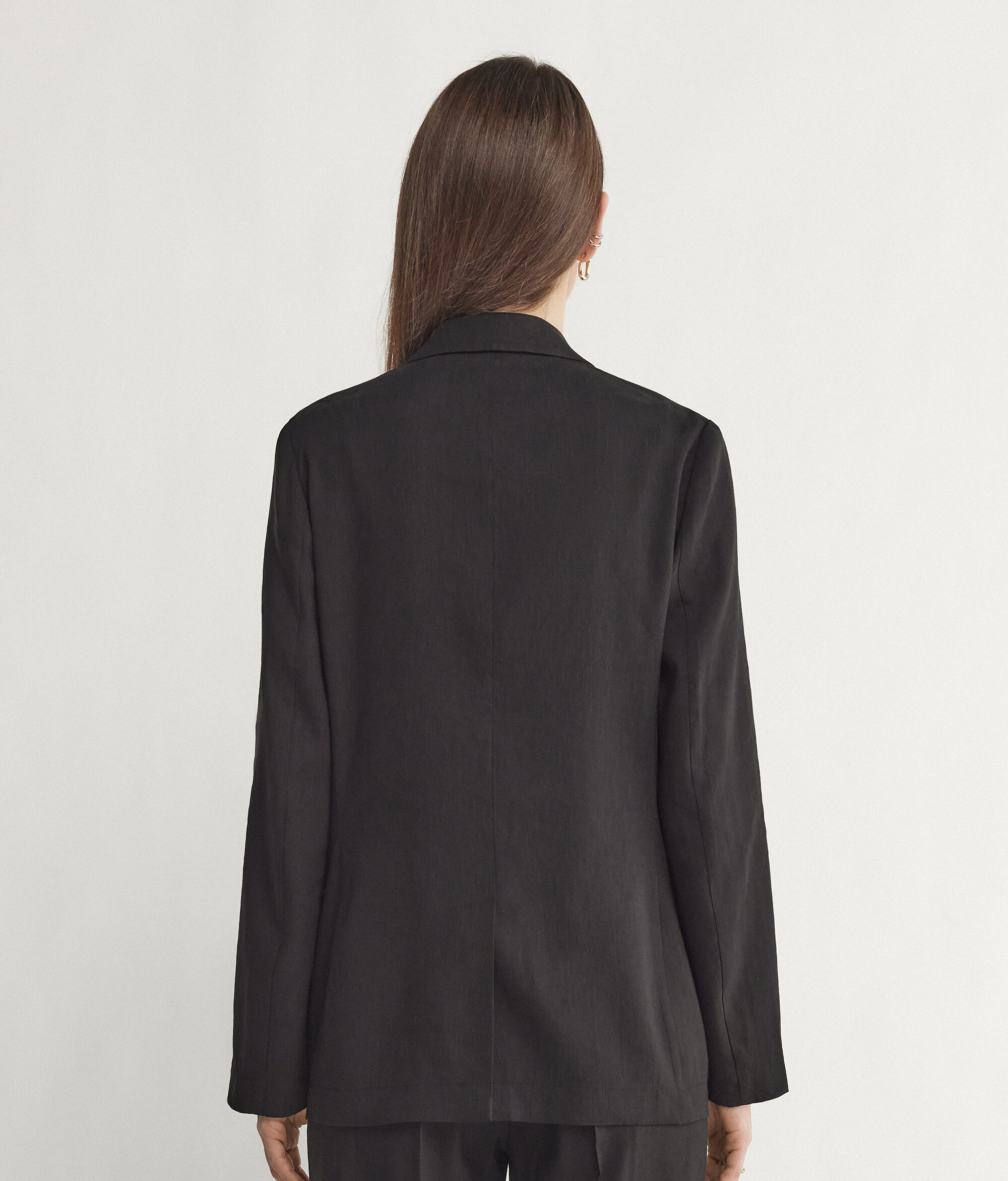 Linen Viscose Single-Breasted Jacket | Falconeri