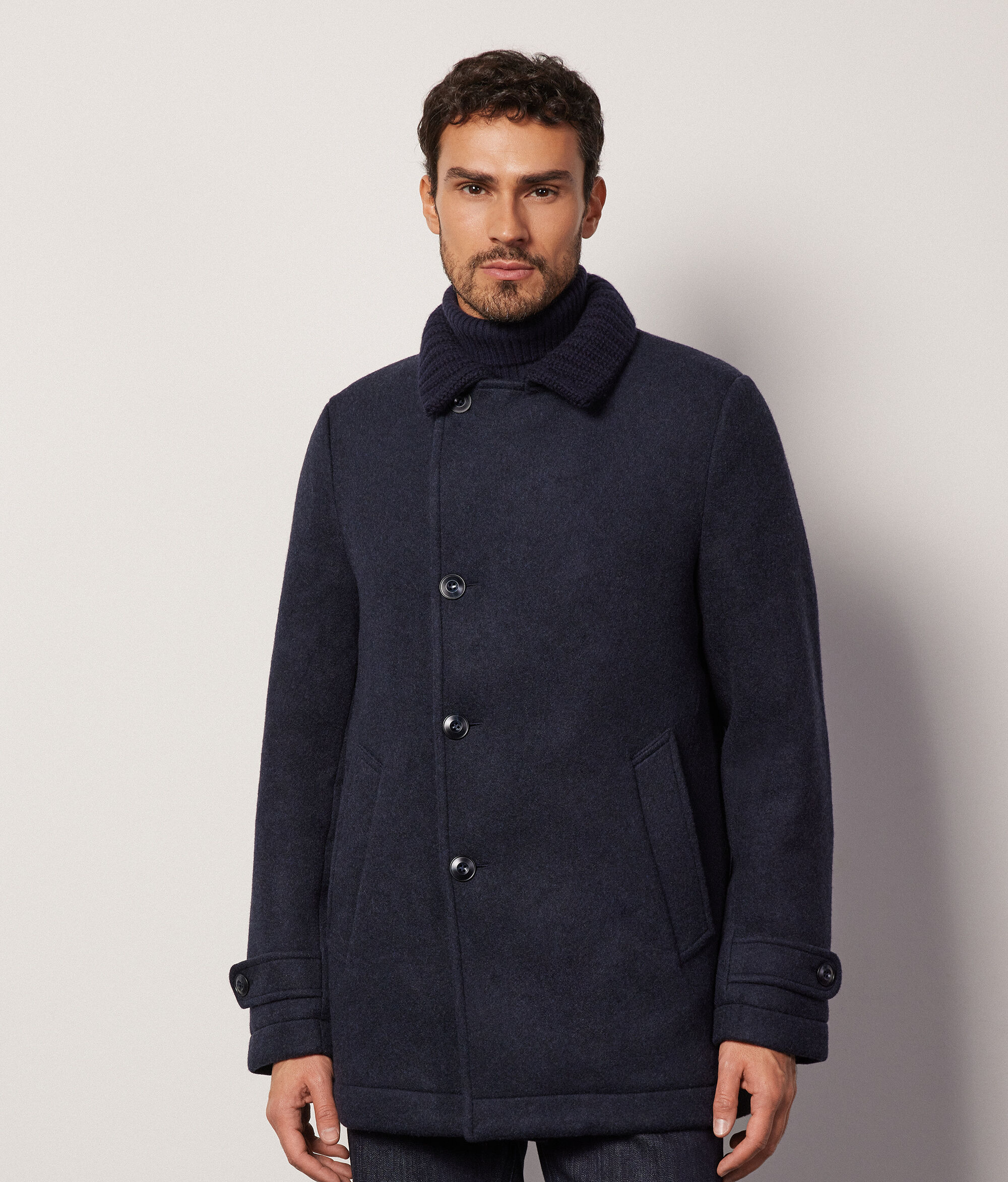 Cashmere Ultrasoft Pea Coat - Coats | Falconeri