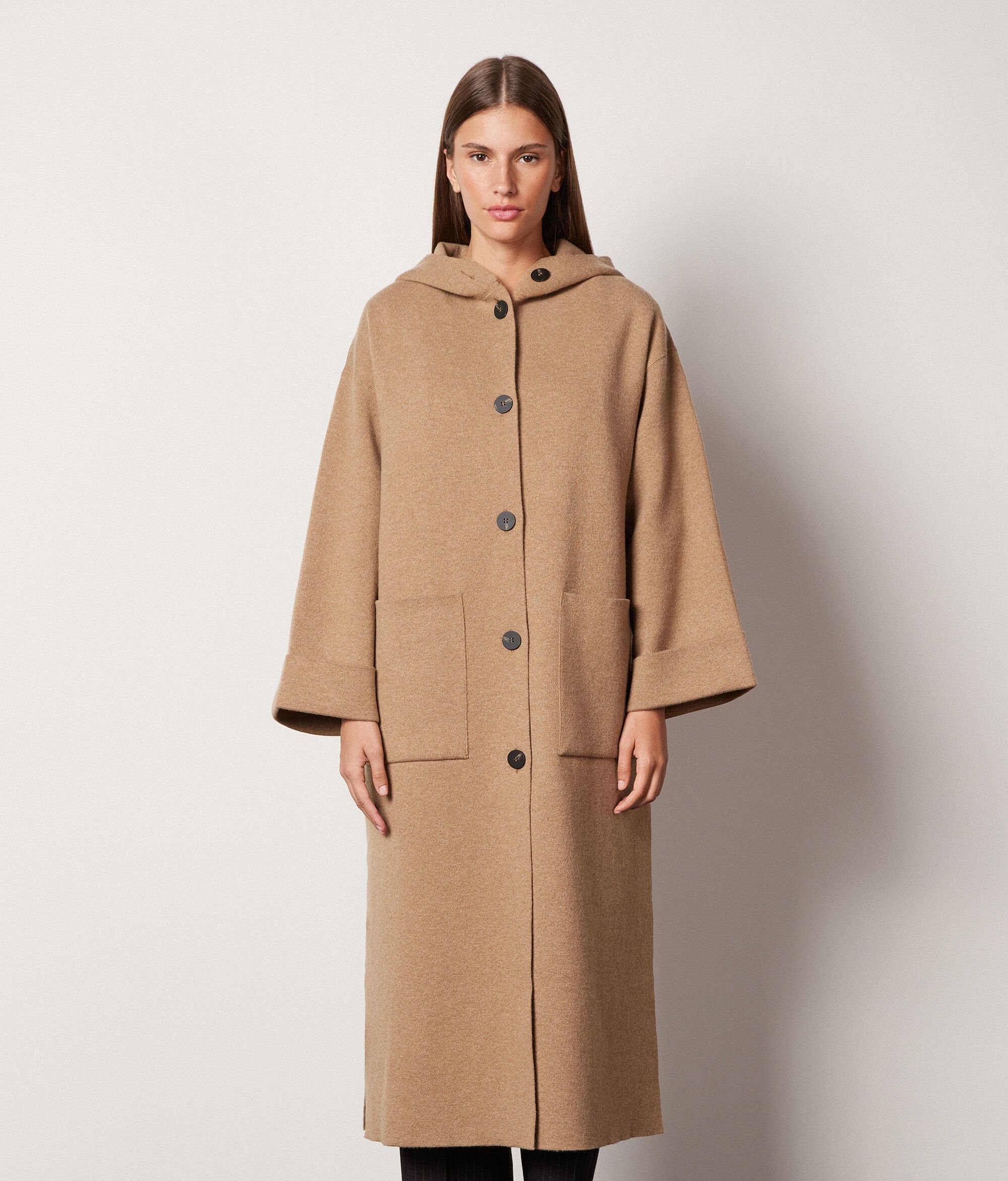 Ultrasoft Cashmere Hooded Coat - Coats | Falconeri