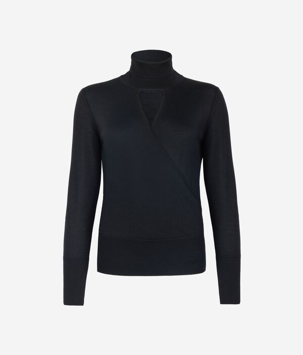 Maglia Incrociata con Collo Alto in Cashmere Ultrafine | Falconeri