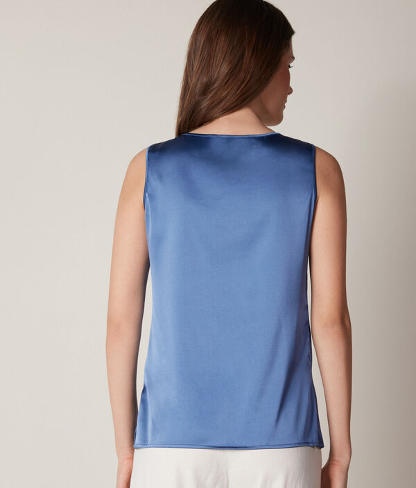 Silk V-Neck Tank Top - Tops & T-Shirts | Falconeri