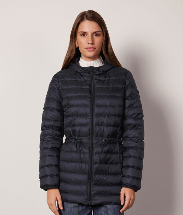 Short Quilted Jacket with Hood and Drawstring | Falconeri