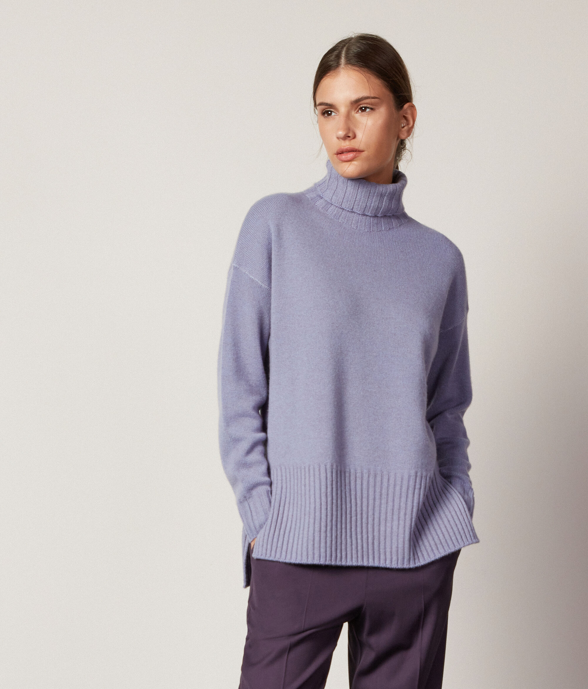 Ultrasoft Cashmere Turtleneck Maxi Jumper - Jumpers Turtleneck | Falconeri