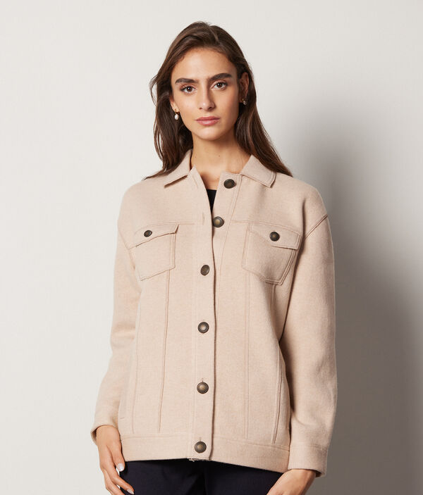 Short Cashmere Jacket with Stitching - Jackets & Blazers | Falconeri