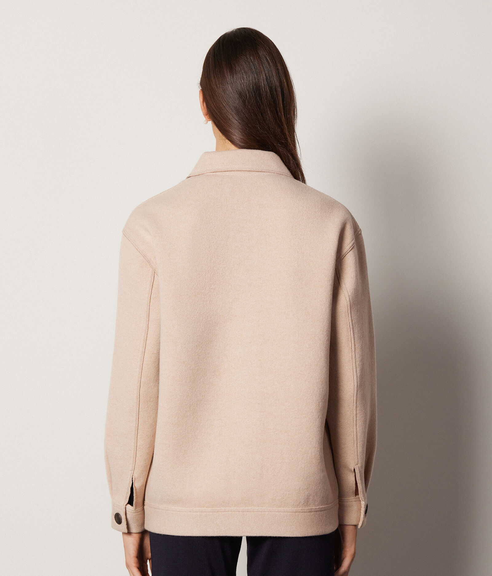 Short Cashmere Jacket with Stitching - Jackets & Blazers | Falconeri