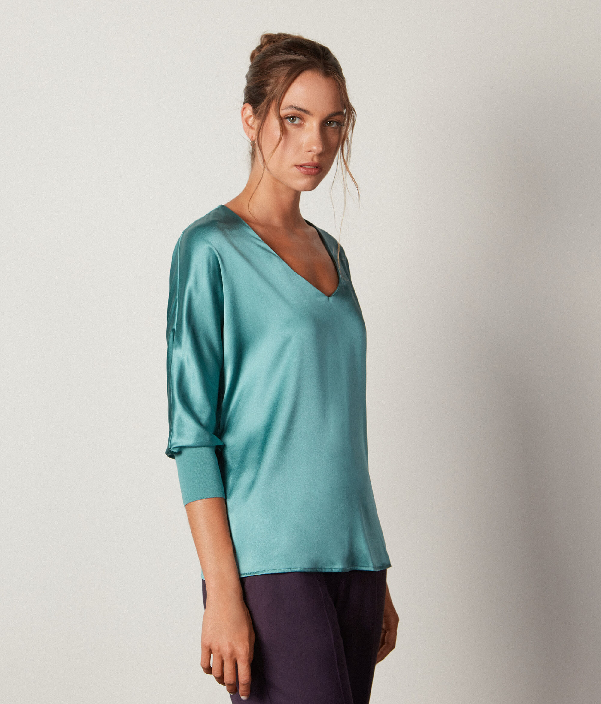 Silk V-Neck Blouse - Shirts & Blouses | Falconeri