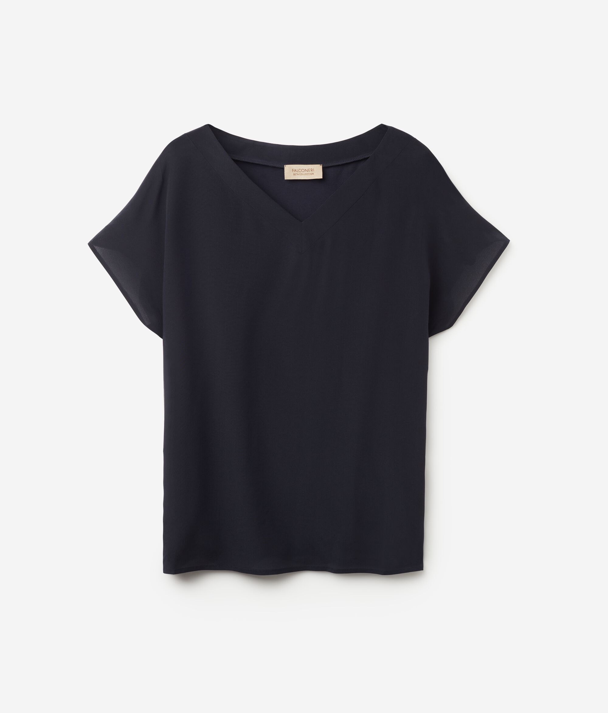 T-Shirt Seta Scollo V Kimono - Top e T-Shirt | Falconeri