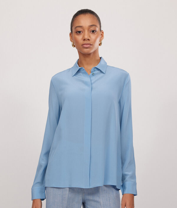 Silk Blouse with Small Collar - Shirts & Blouses | Falconeri