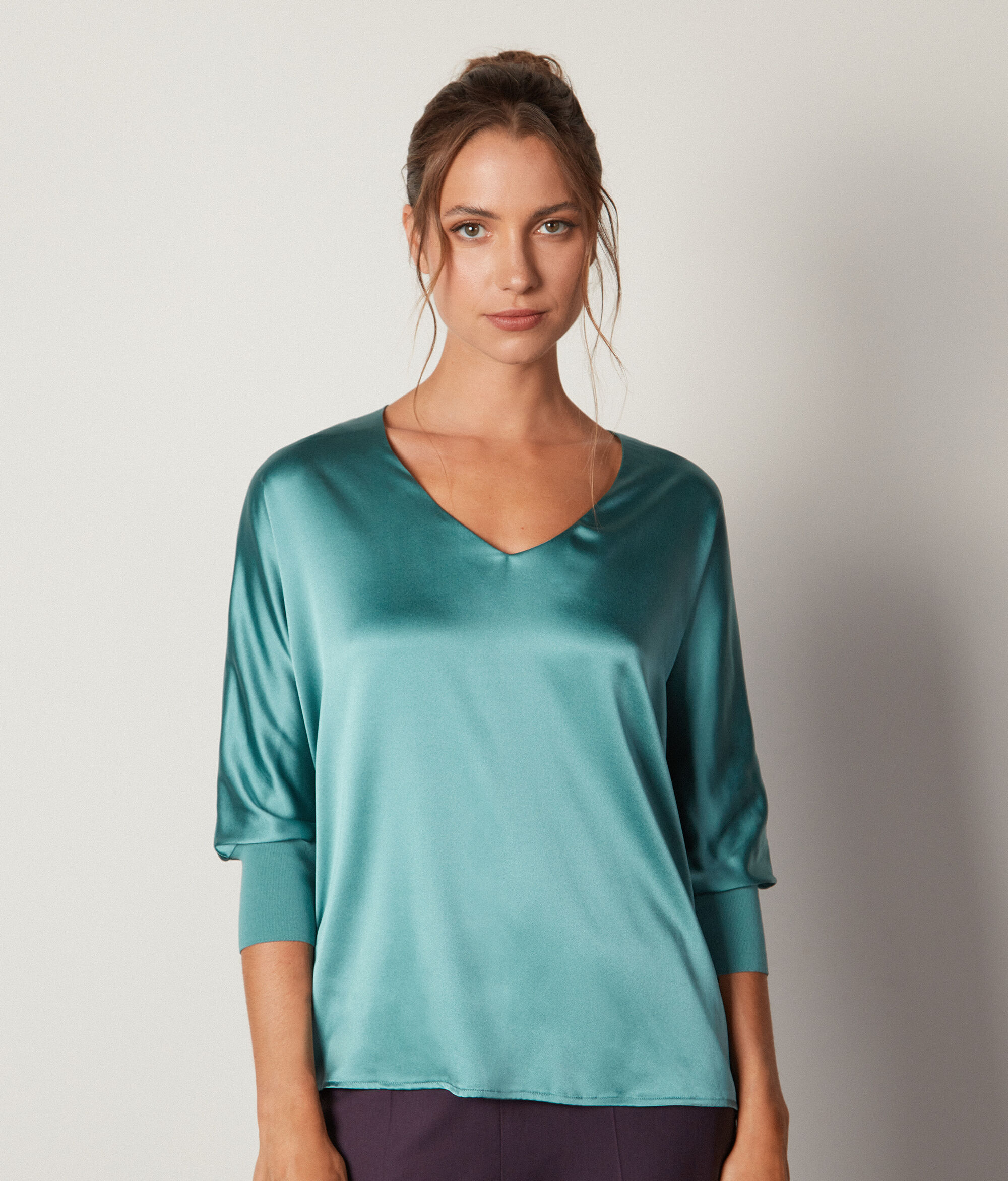 Silk V-Neck Blouse - Shirts & Blouses | Falconeri