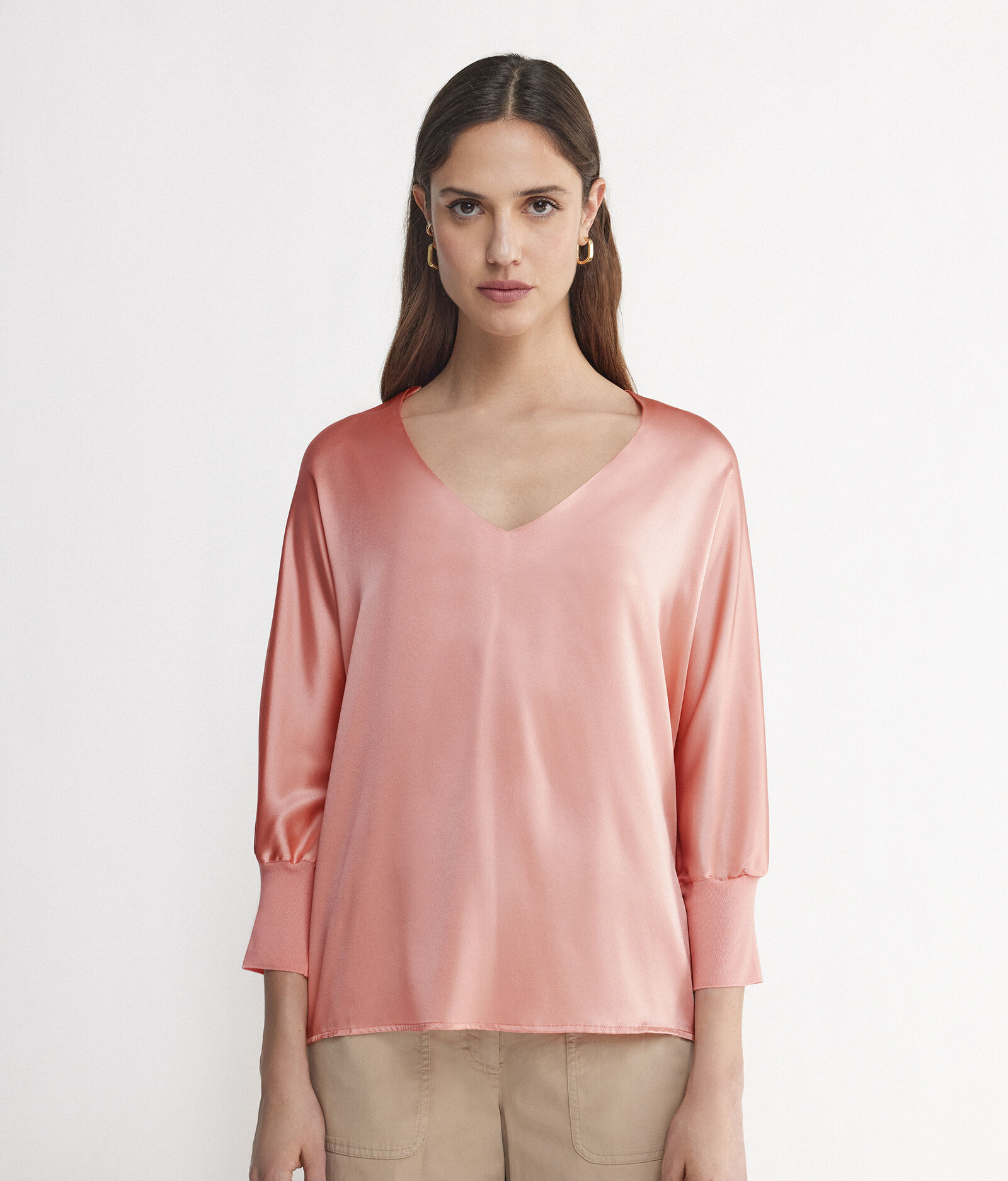 Blusa Scollo V in Seta - Camicie e Bluse | Falconeri