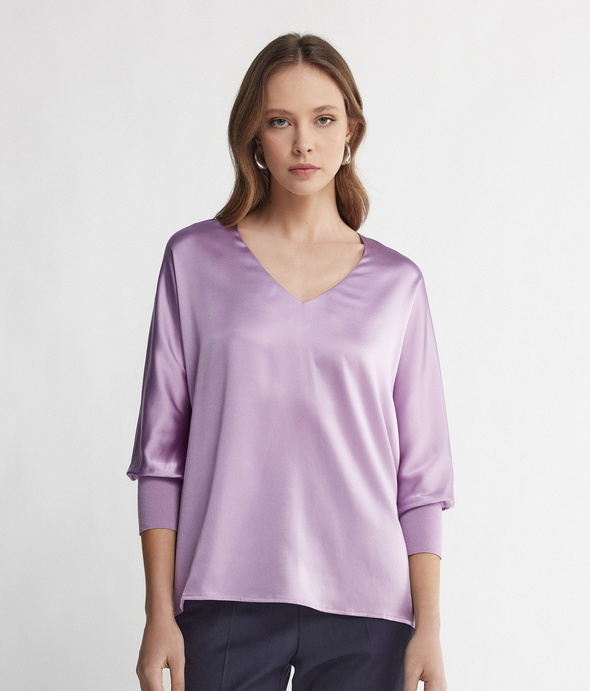 Silk V-Neck Blouse - Shirts & Blouses | Falconeri