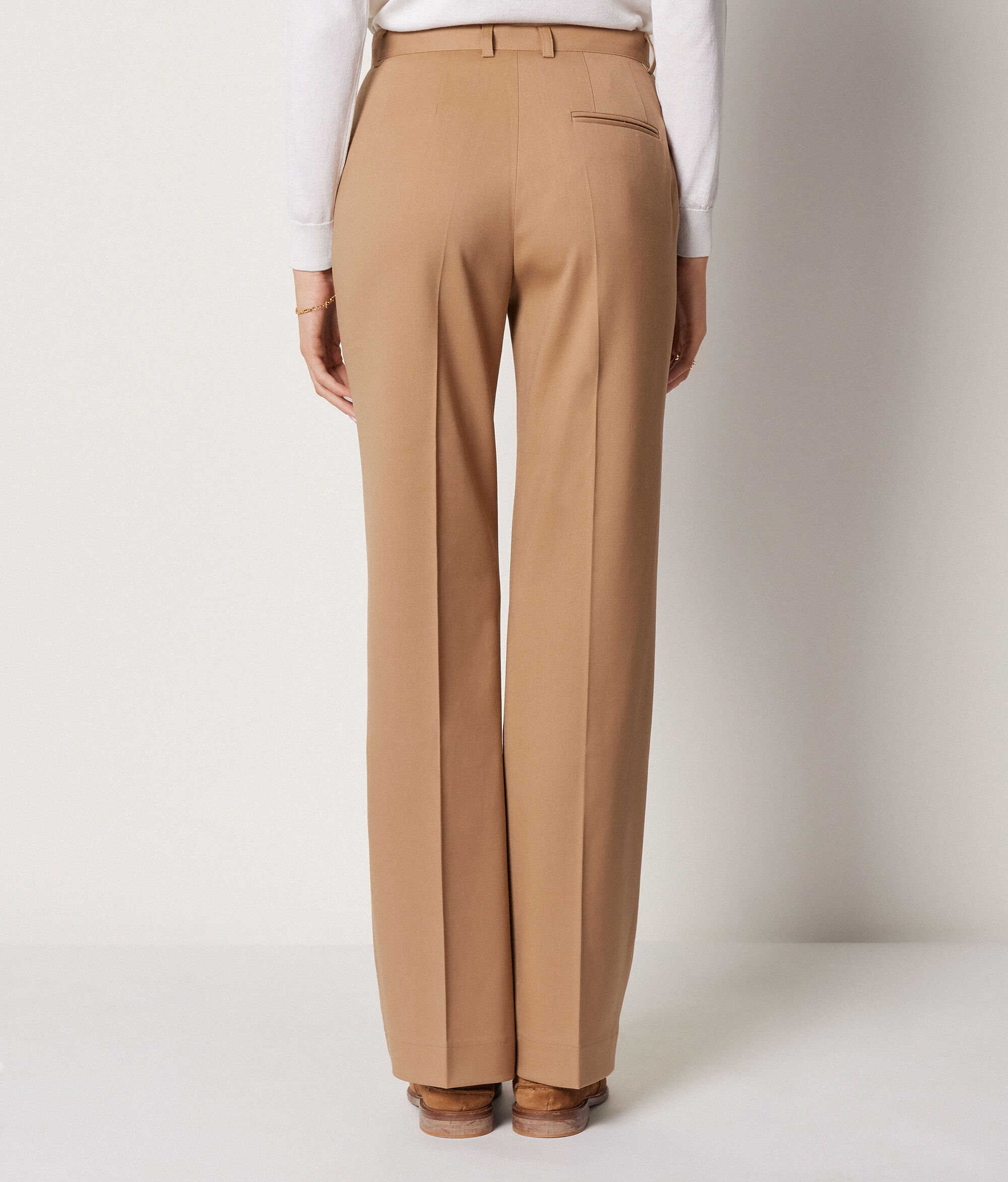 Wool Cigarette-Style Pants - Cigarette Pants | Falconeri