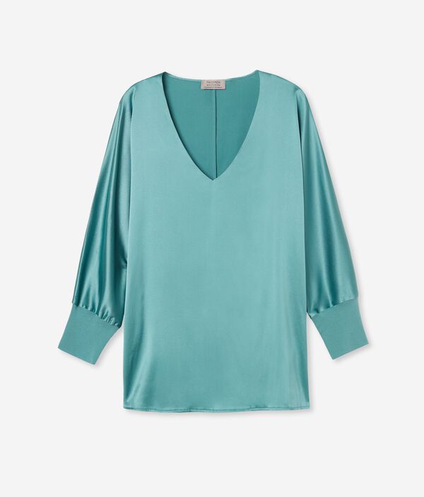 Silk V-Neck Blouse - Shirts & Blouses | Falconeri