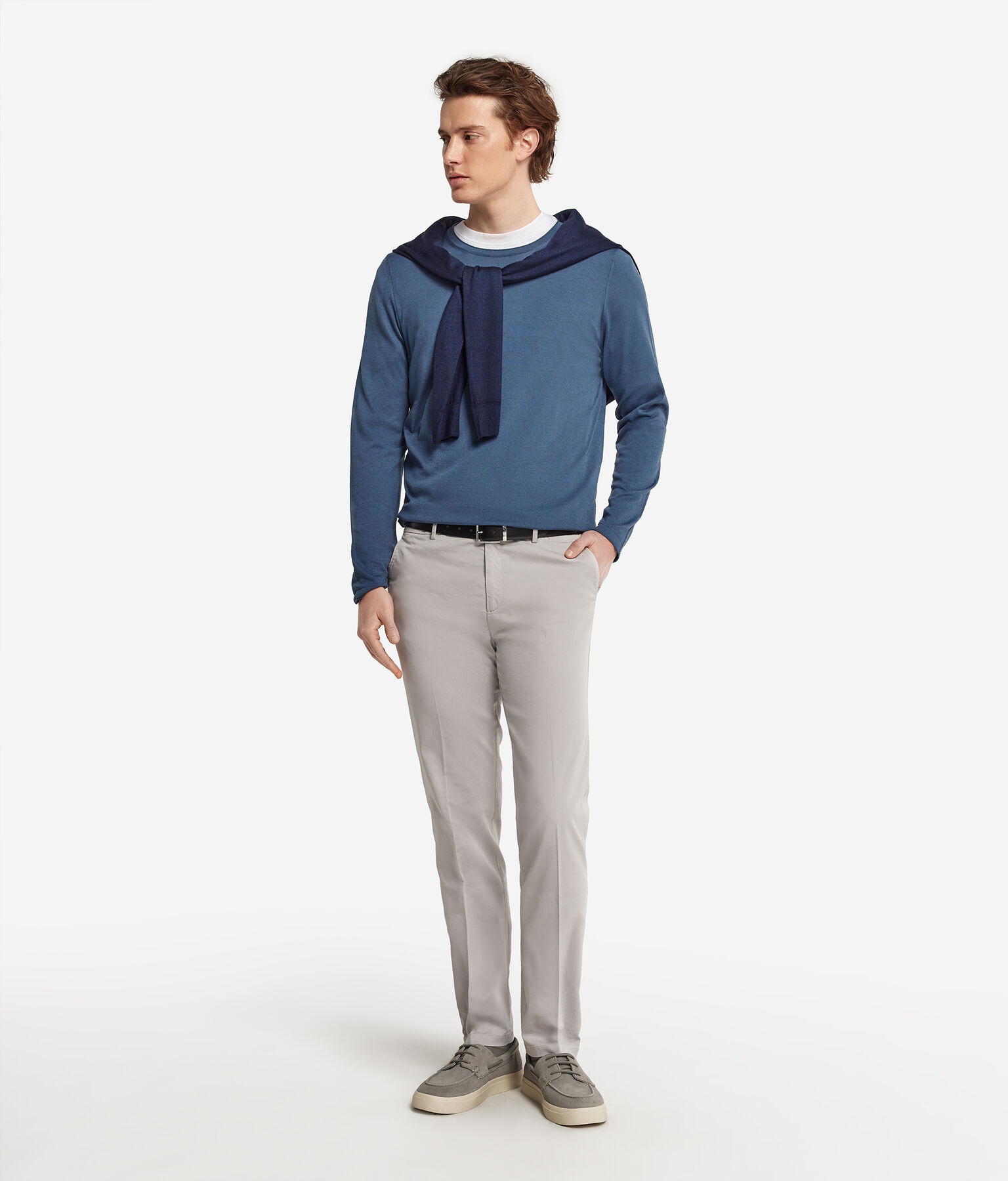 Men’s Round & Crew Neck Sweaters in Cashmere, Silk & Wool | Falconeri
