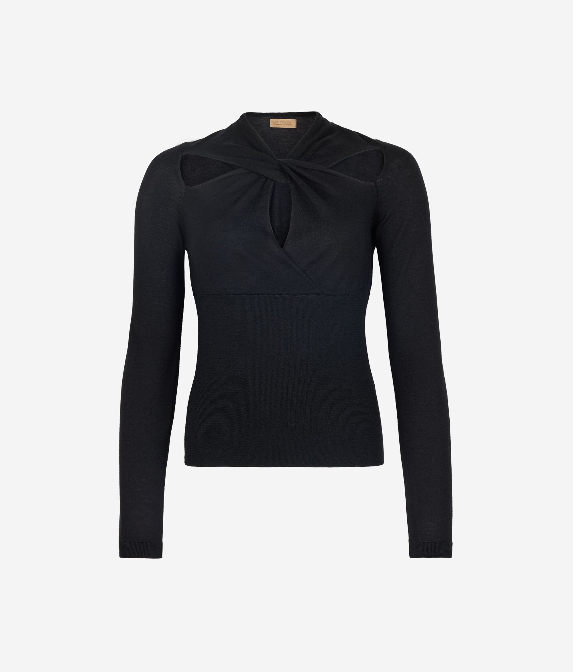 Ultrafine Cashmere Cross-Over Neckline Jumper | Falconeri