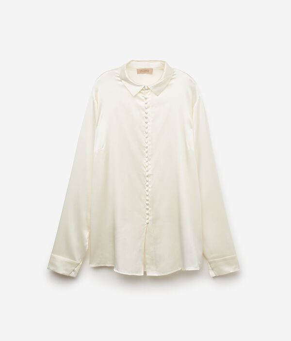 Silk Satin Blouse with Buttons - Shirts & Blouses | Falconeri
