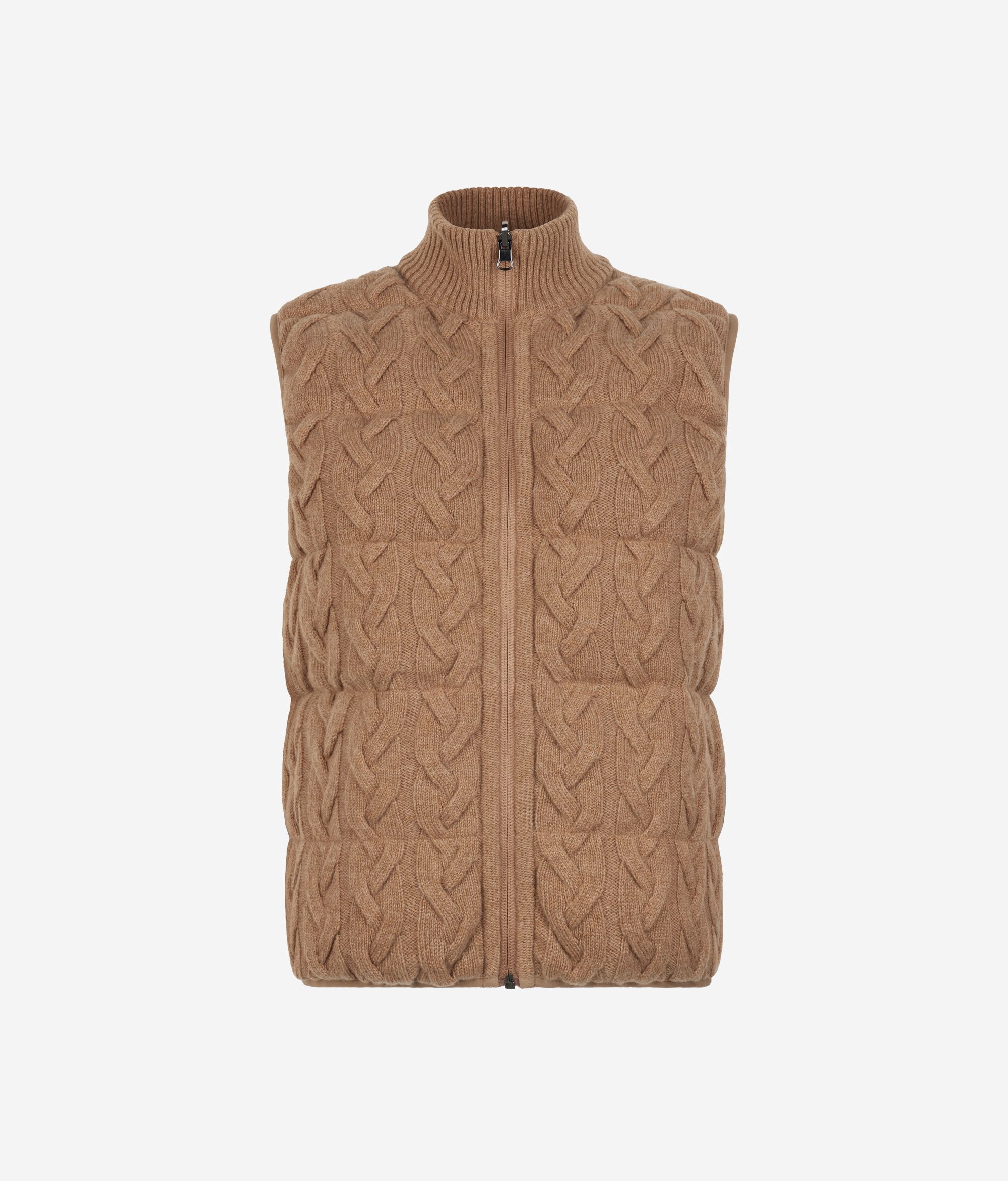 Reversible Cable-Knit Quilted Vest | Falconeri