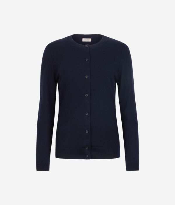 Ultra-soft Cashmere Crewneck Cardigan | Falconeri