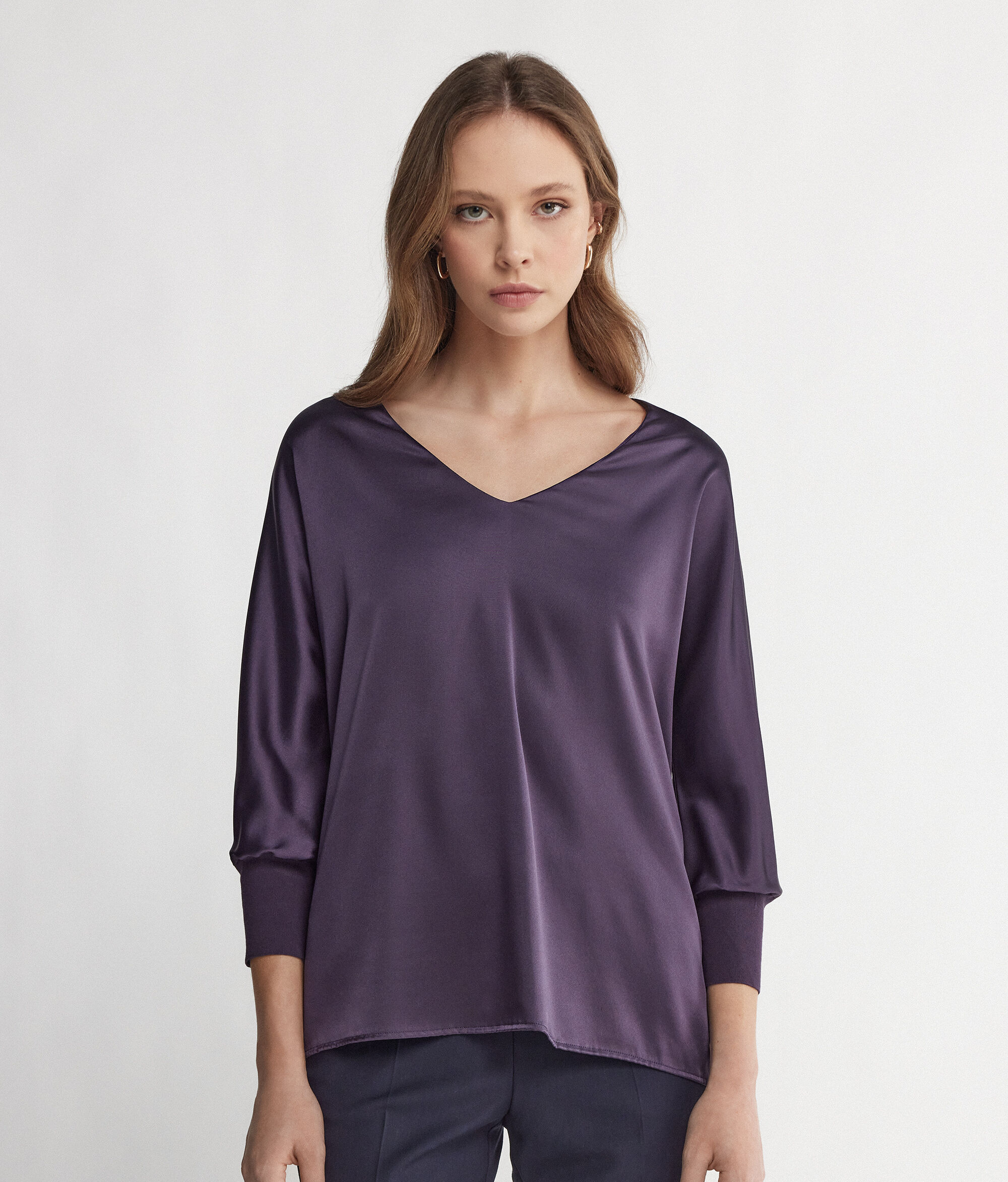 Silk V-Neck Blouse - Shirts & Blouses | Falconeri