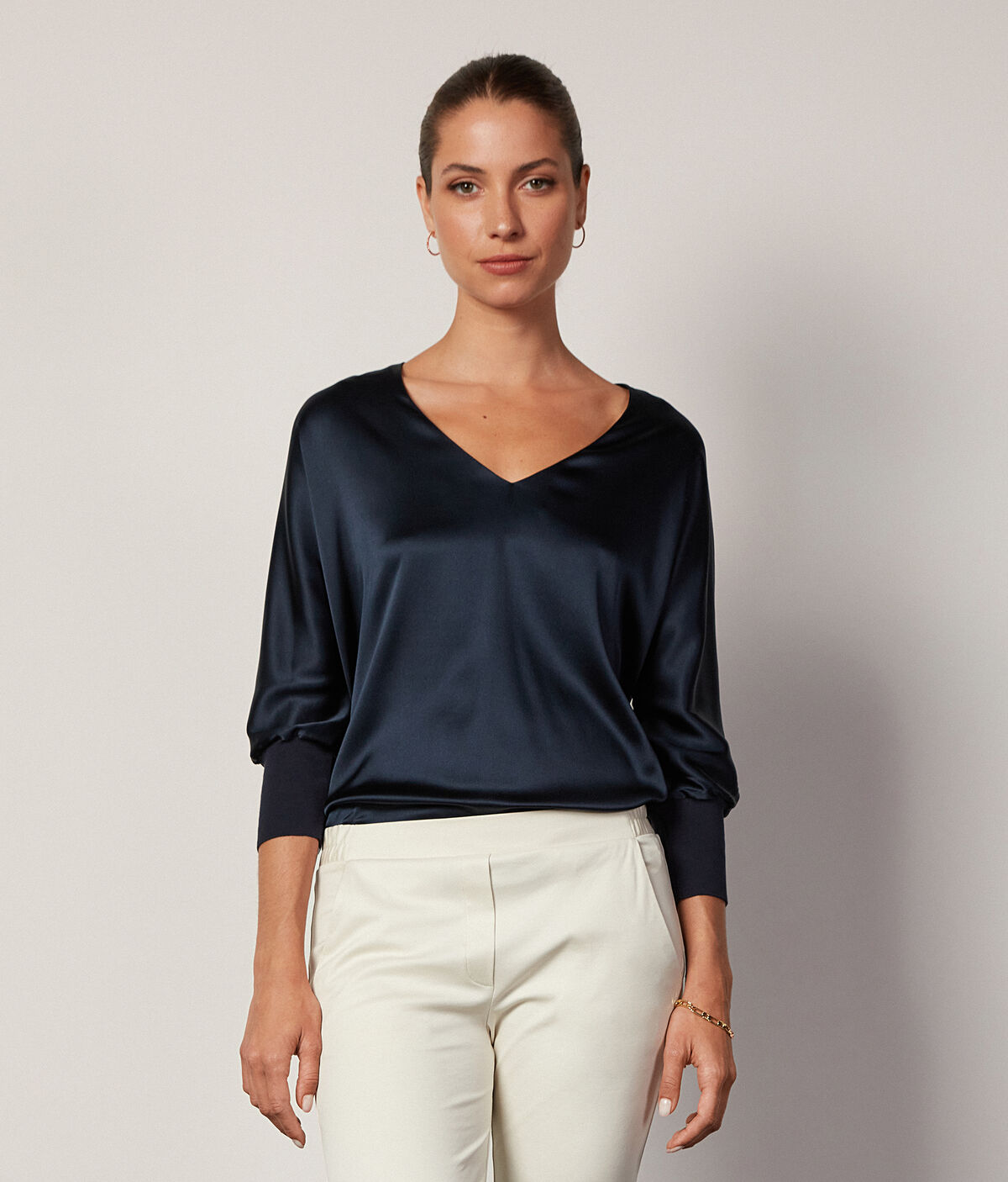 Blusa Scollo a V in Seta | Falconeri