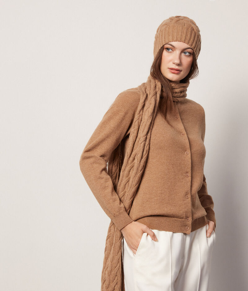 Ultra-soft Cashmere Crewneck Cardigan - Cardigans | Falconeri