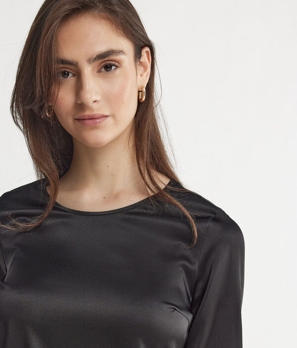Silk Satin Crewneck Blouse | Falconeri