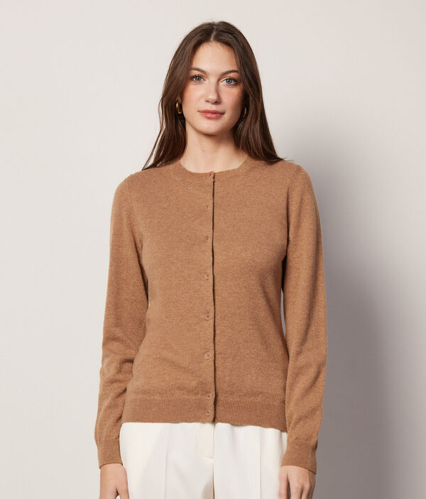 Ultra-soft Cashmere Crewneck Cardigan - Cardigans | Falconeri