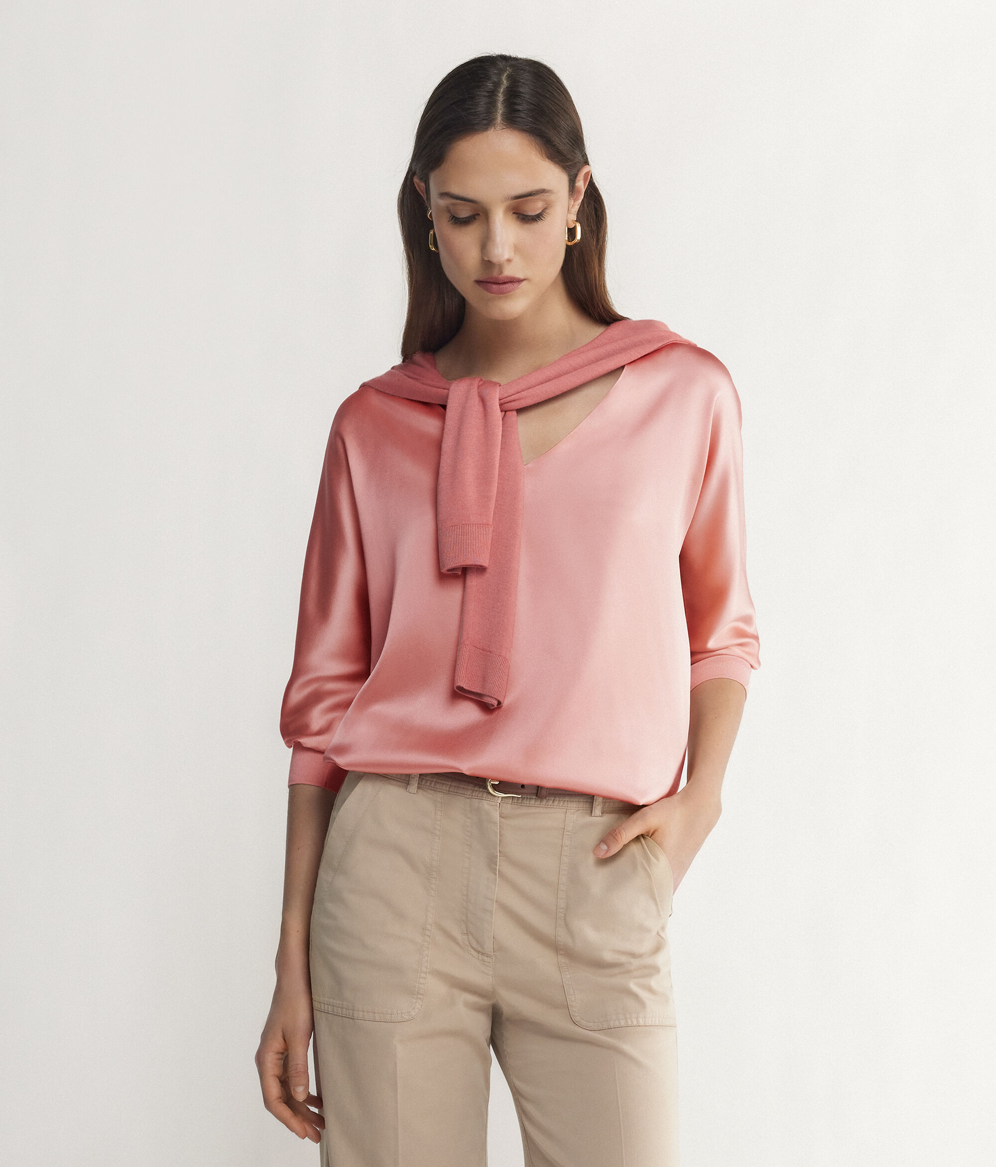 Blusa Scollo V in Seta - Camicie e Bluse | Falconeri