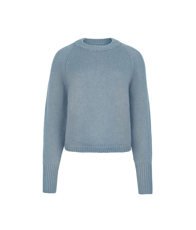 Sweter z okrągłym dekoltem z trykotowego kaszmiru - Swetry i Bluzy | Falconeri