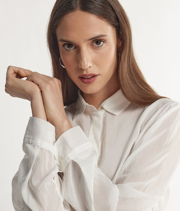 Collared Cotton Muslin Shirt - Shirts & Blouses | Falconeri