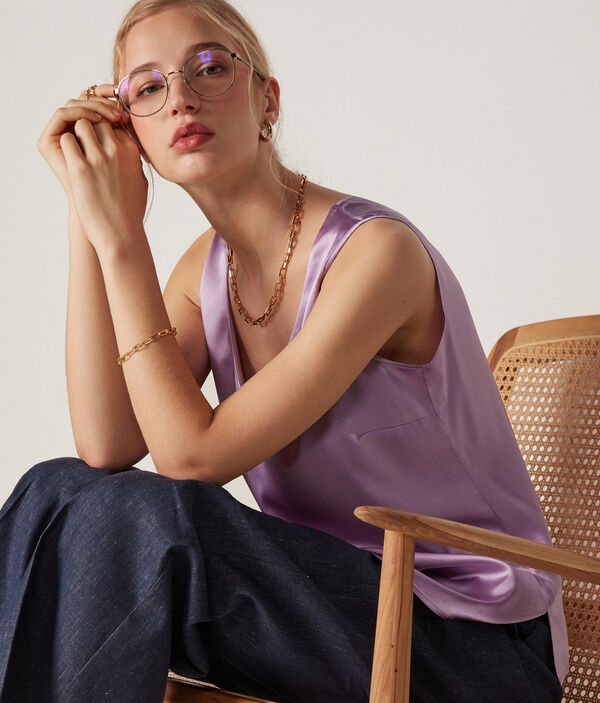 Silk V-Neck Tank Top - Tops & T-Shirts | Falconeri