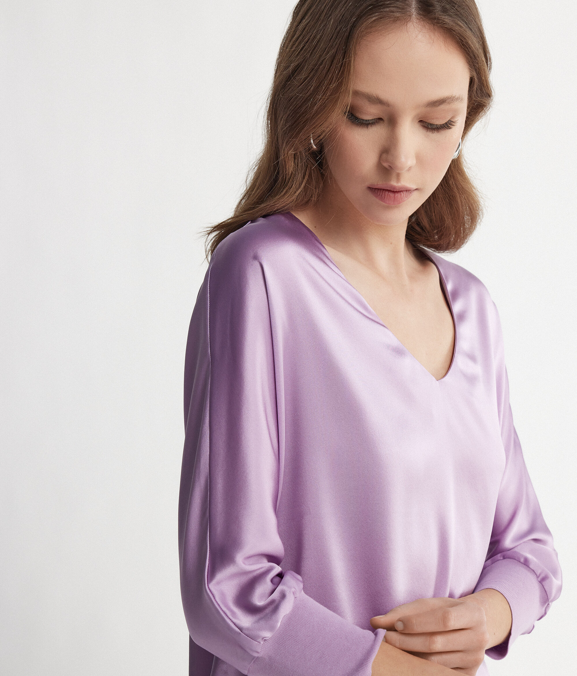 Blusa Scollo V in Seta - Camicie e Bluse | Falconeri