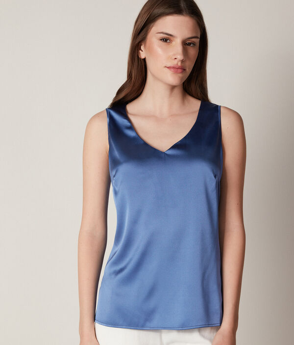 Silk V-Neck Tank Top - Tops & T-Shirts | Falconeri