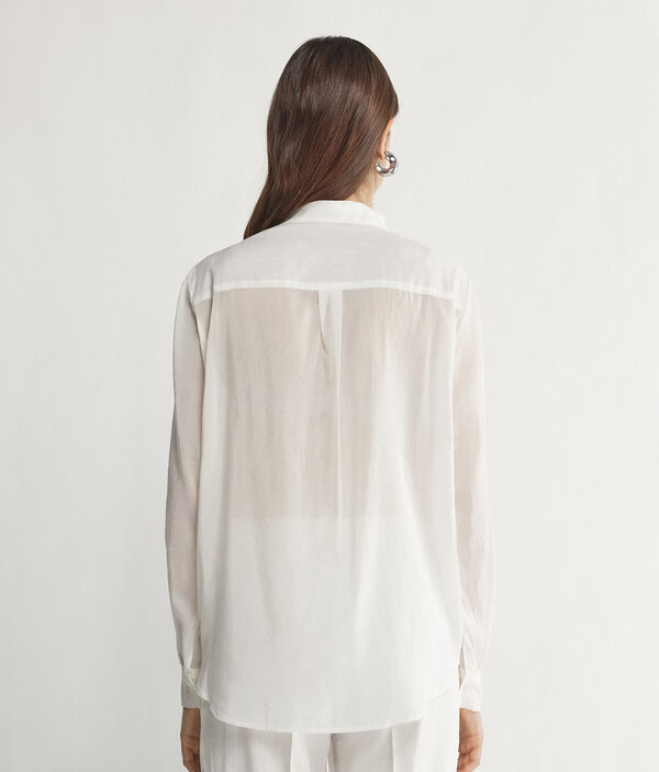 Collared Cotton Muslin Shirt - Shirts & Blouses | Falconeri