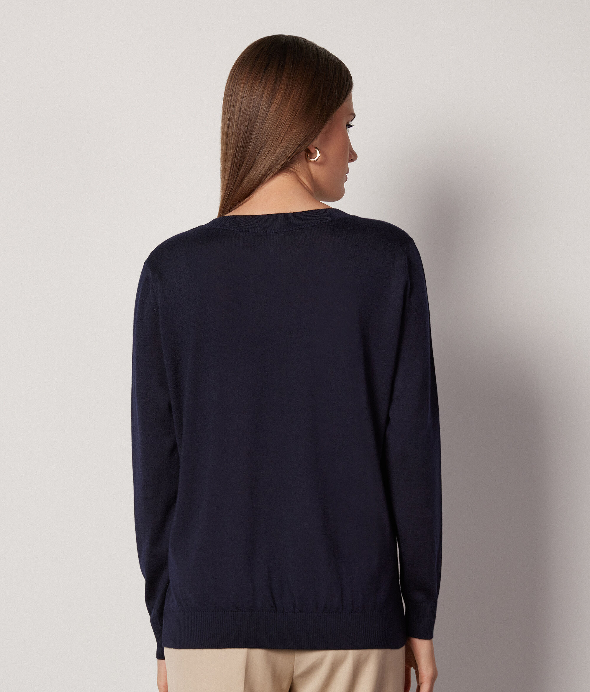 Round Neck Ultrafine Cashmere Jumper Falconeri