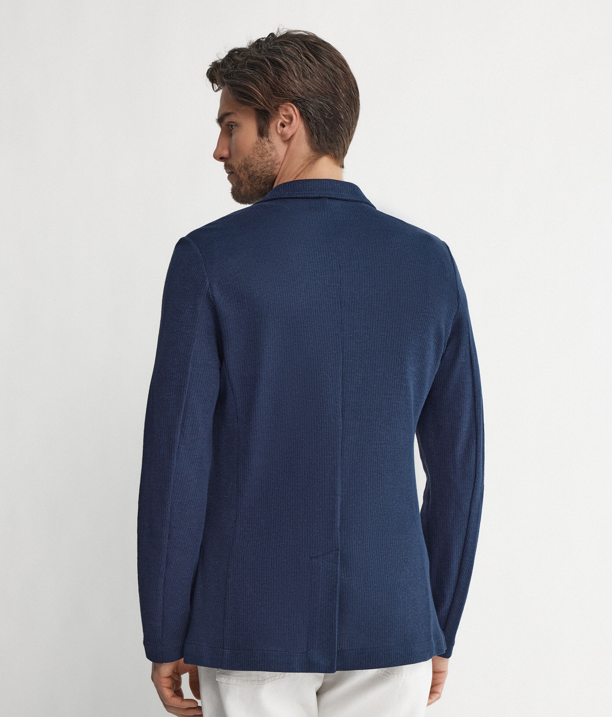 Double-Breasted Multi-Linen Jacket | Falconeri